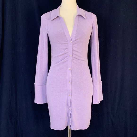 Le Lis | Dresses | Le Lis Collection Szsm Lavender Purple Button Front ...